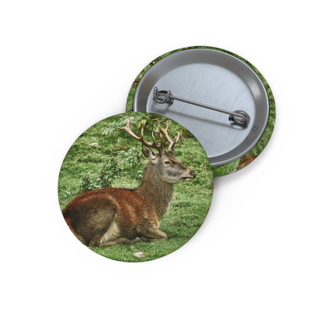 Deer Rest Pin, Deer Button, Button Set, Lapel Pin, Hat Pin, Enamel Pins ...