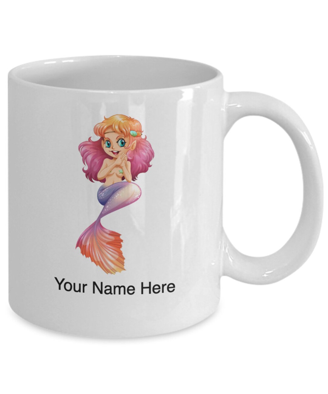 Personalized Mermaid Mug, Mermaid Coffee Cup, Mermaid Gift Idea, Custom ...