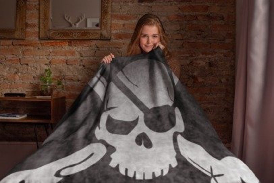 Skull Blanket Skull Throw Blanket Skeleton Blanket | Etsy