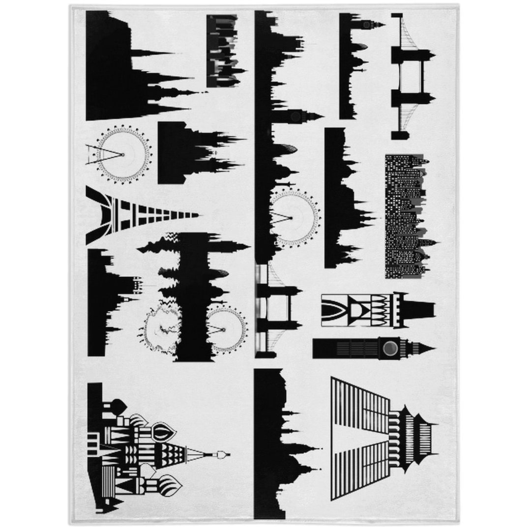 Landmarks Blanket, Landmarks Lover Gift, Fleece Blanket, Gifts ...