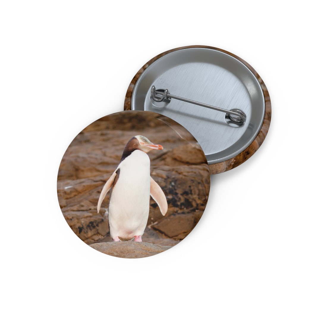 Penguin Pin, Penguin Button, Button Set, Lapel Pin, Hat Pin, Enamel ...