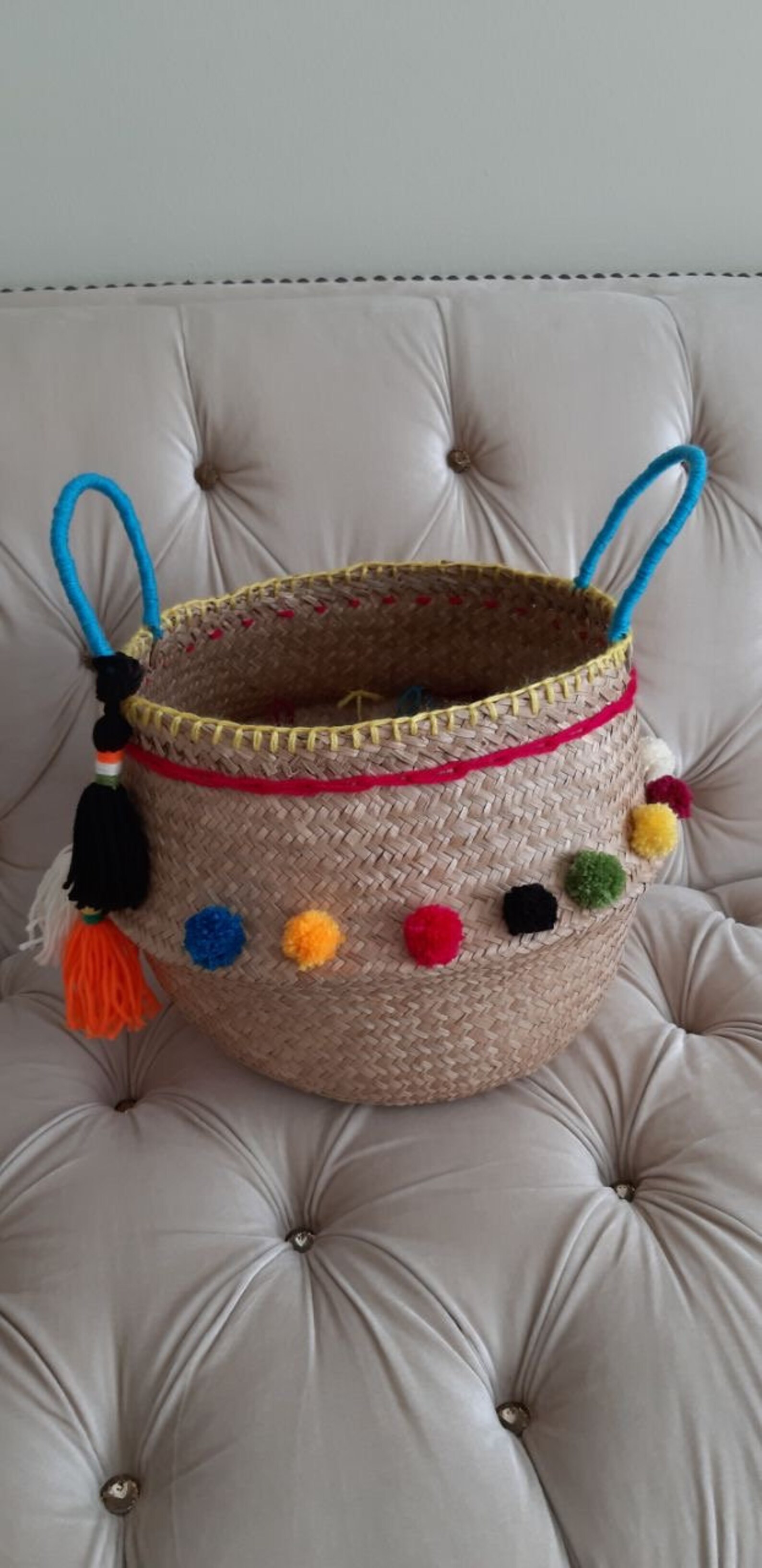 Multi Color Traditional Basket - Etsy