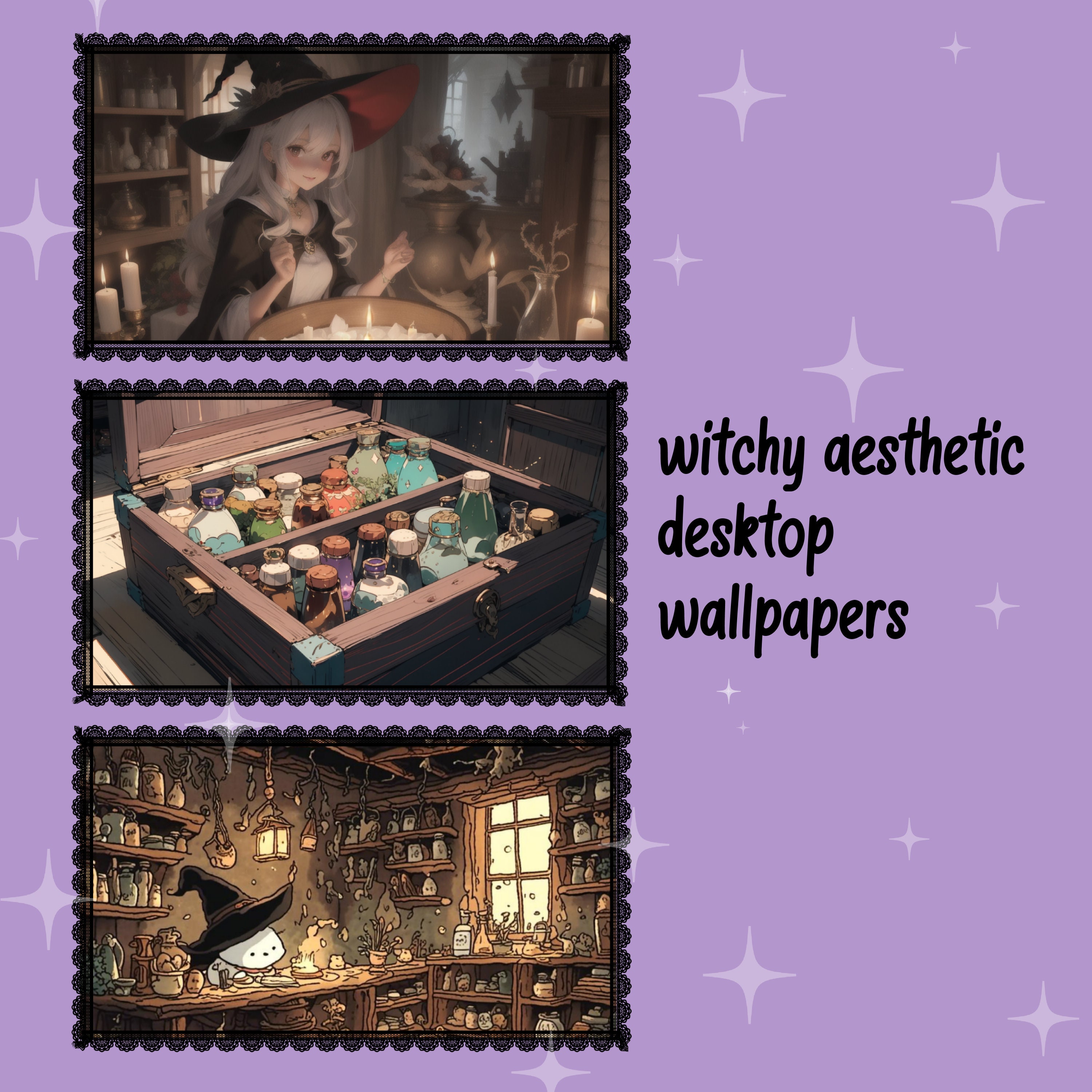 Witchy Aesthetic Desktop Wallpapers! - Etsy