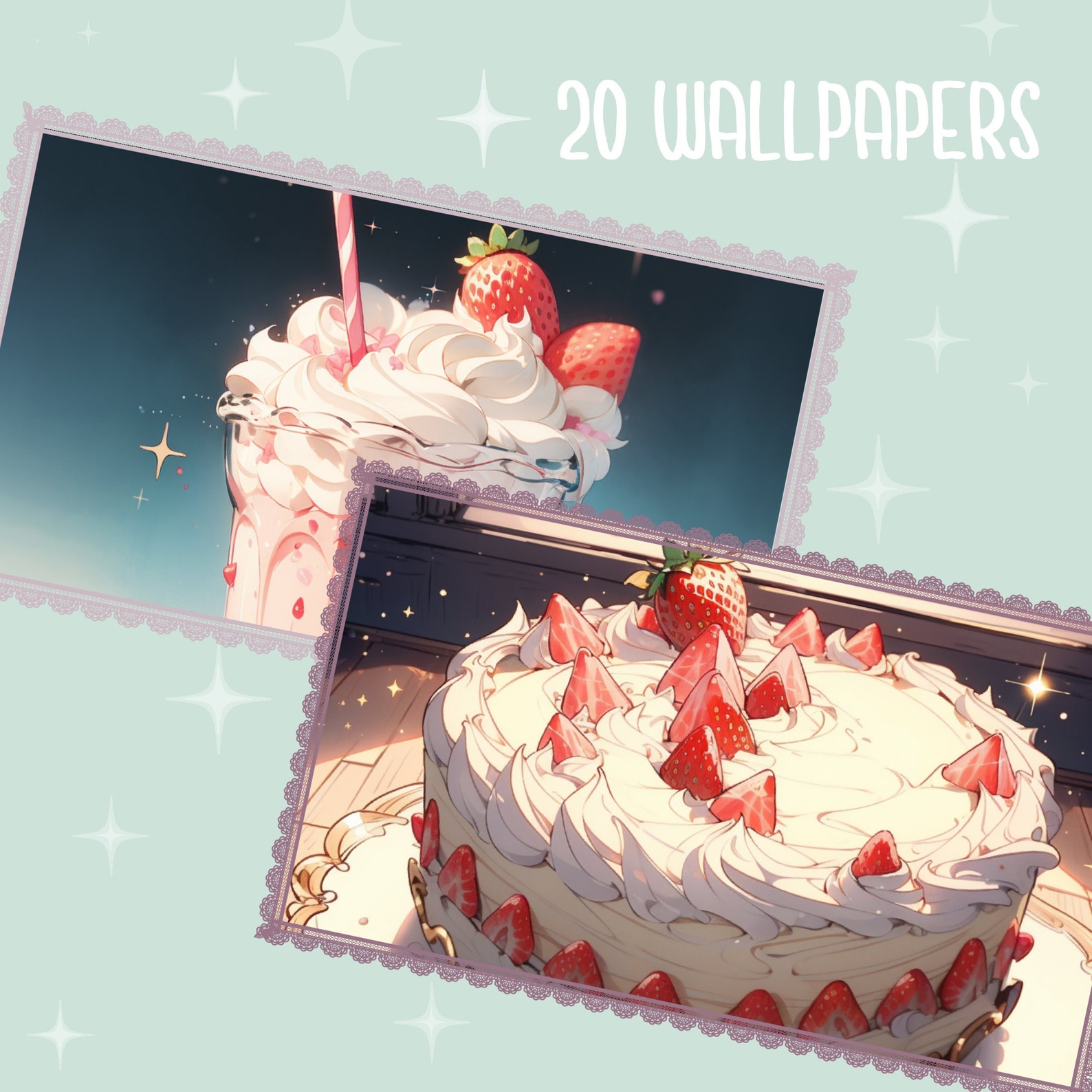 Aesthetic Anime Food Desktop Wallpapers! - Etsy