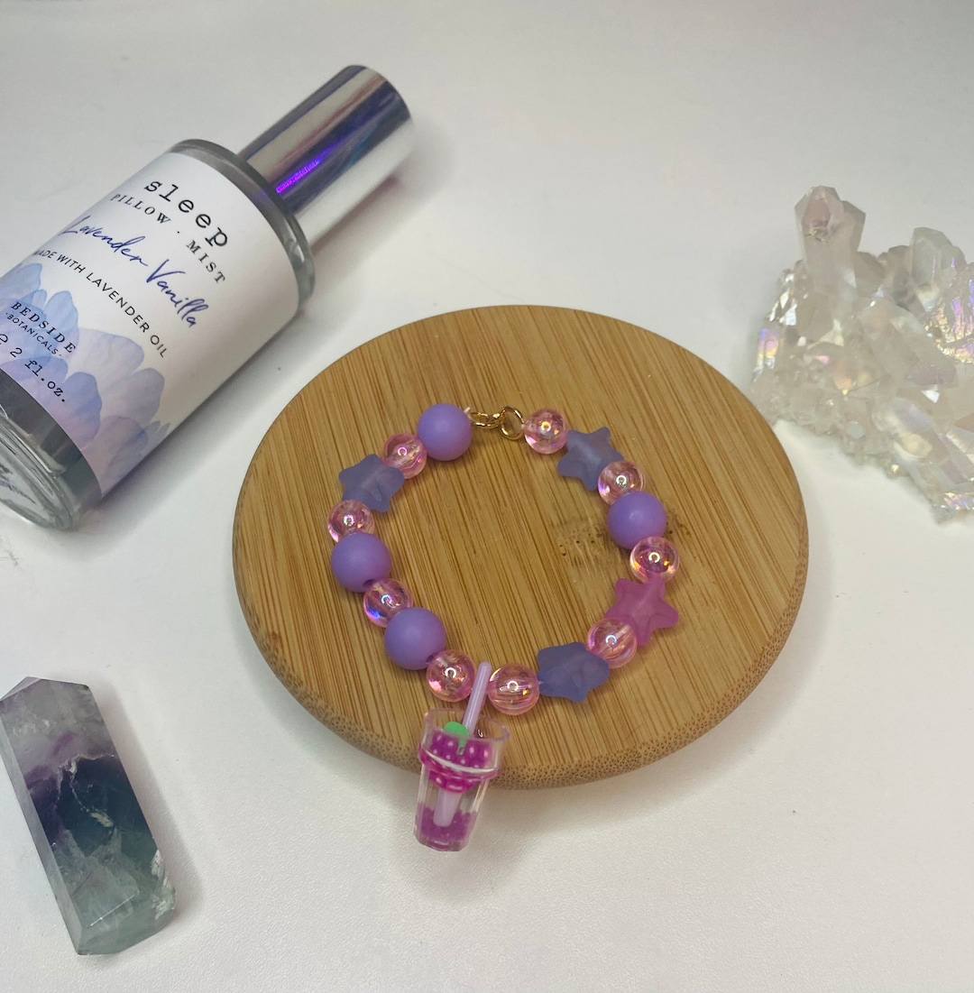 Kawaii Grape Boba Bracelet - Etsy