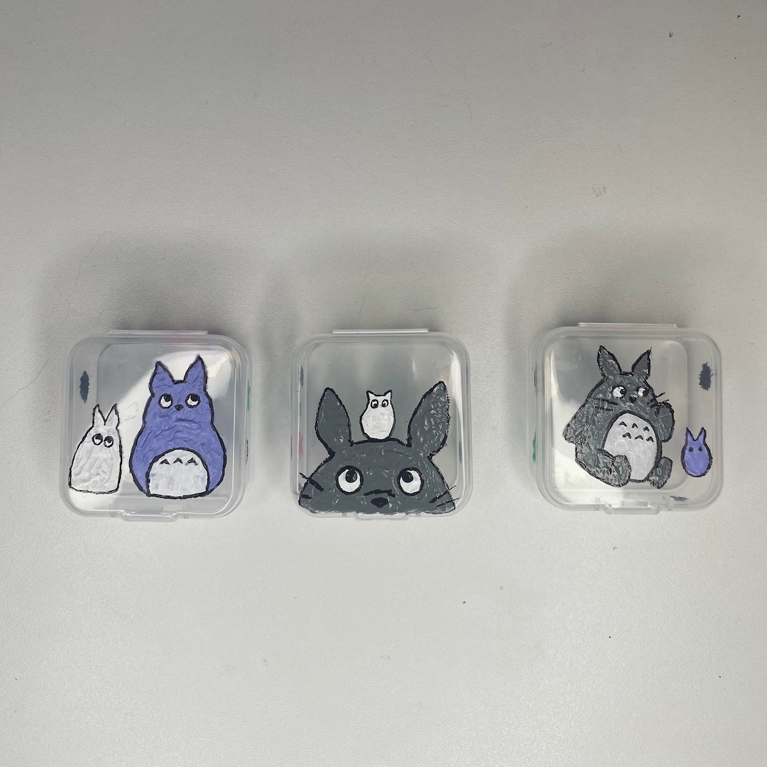 Hand Painted Totoro Bead Box Trio | Jewelry Boxes, Pill Boxes, My ...