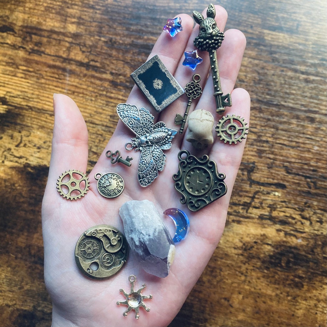 Gothic Treasure Scoop Lucky Mystery Goth Grab Bag Crystals Keys Gears ...