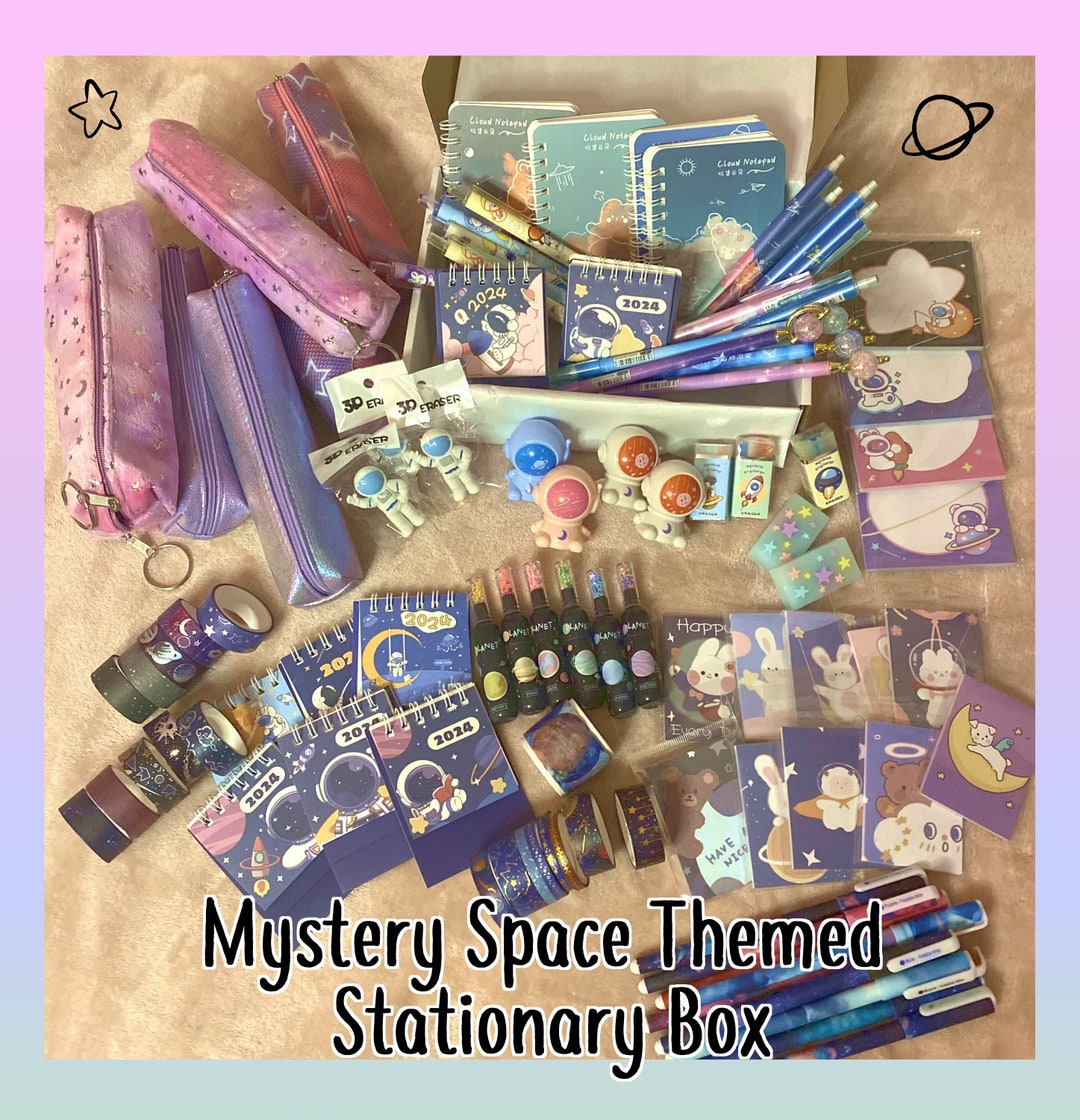 Mystery Space Themed Stationary Gift Set Box Grab Bag Cosmic Celestial ...