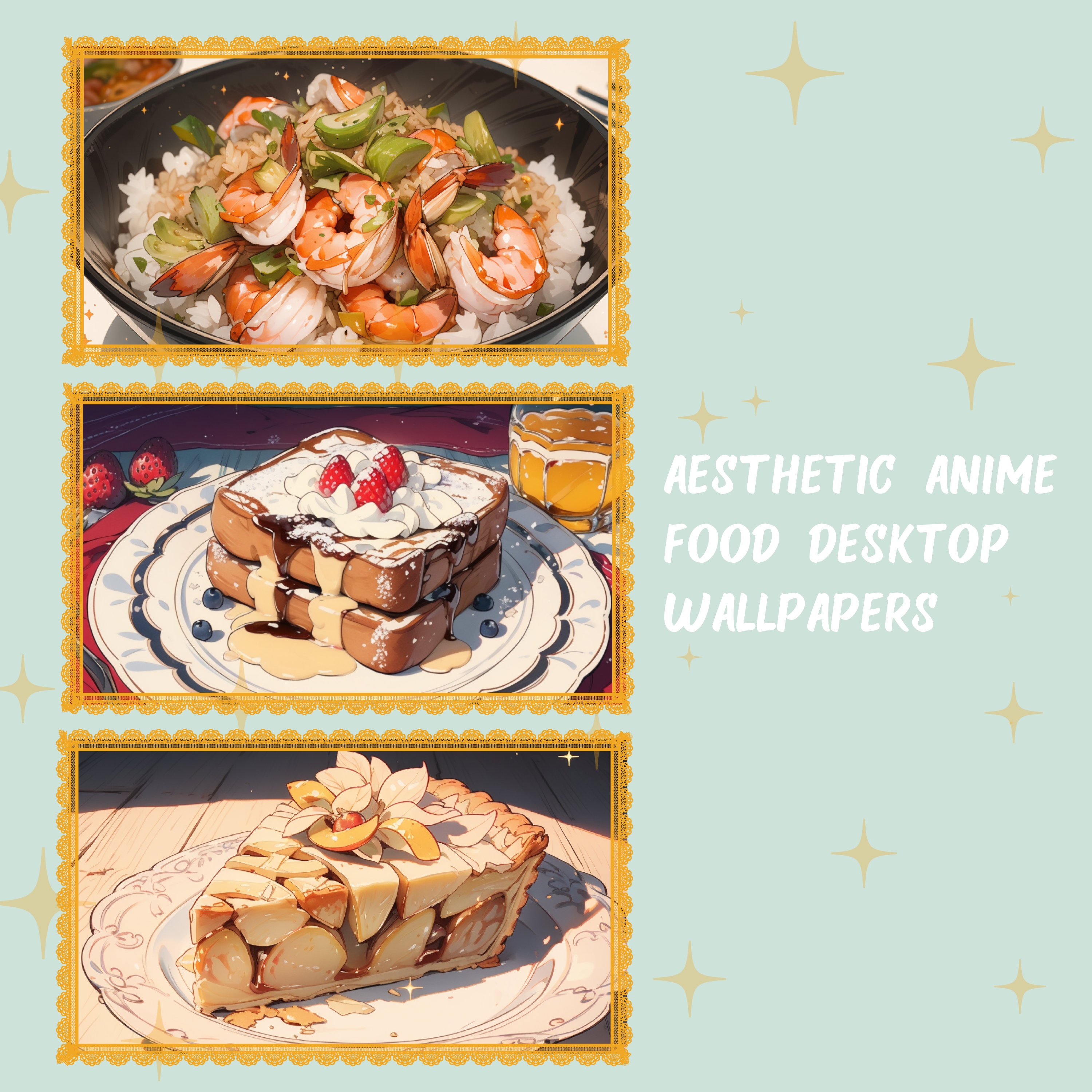 Aesthetic Anime Food Desktop Wallpapers! - Etsy