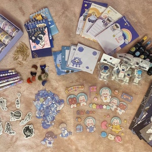 Mystery Space Themed Stationary Gift Set Box Grab Bag Cosmic Celestial ...