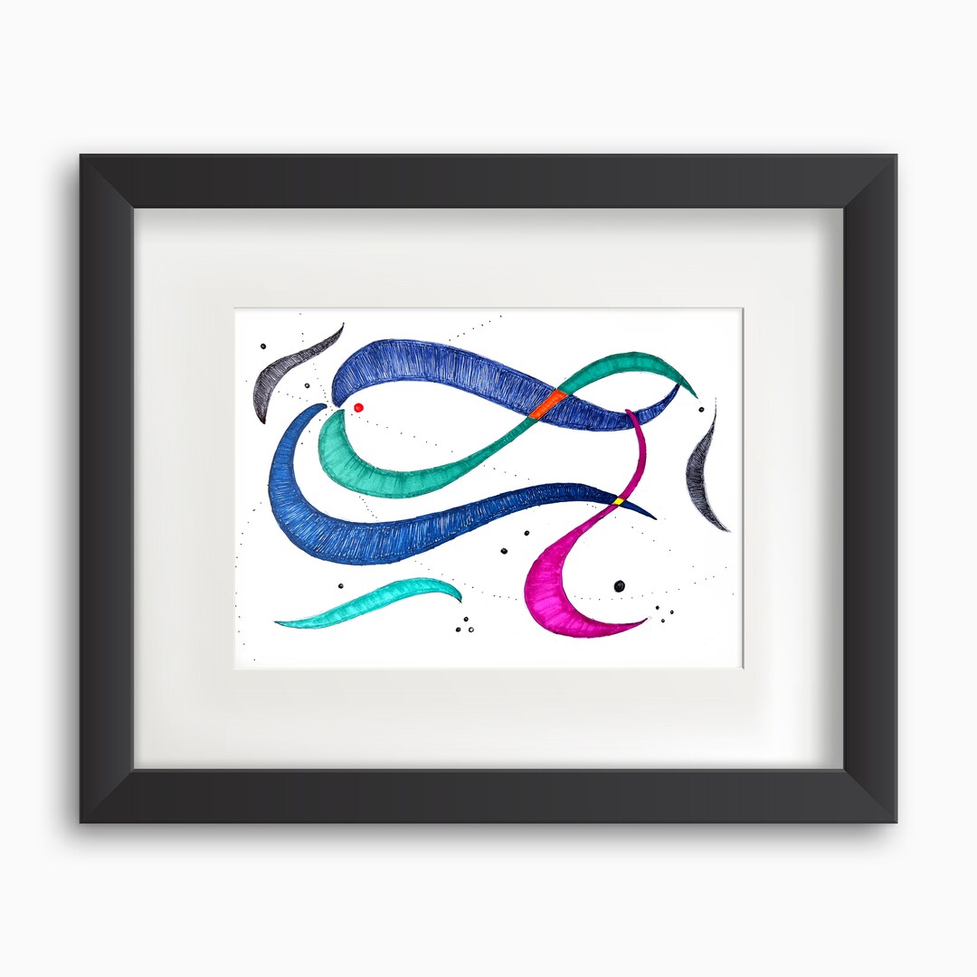 MCG No. 11 Abstract Art Drawing - Artwork, Art, Wall Decor, Abstract ...