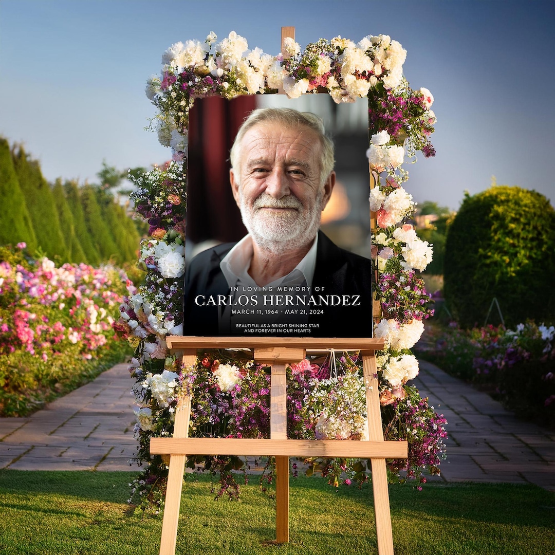 Celebration of Life Funeral Poster - Personalized Memorial Template ...