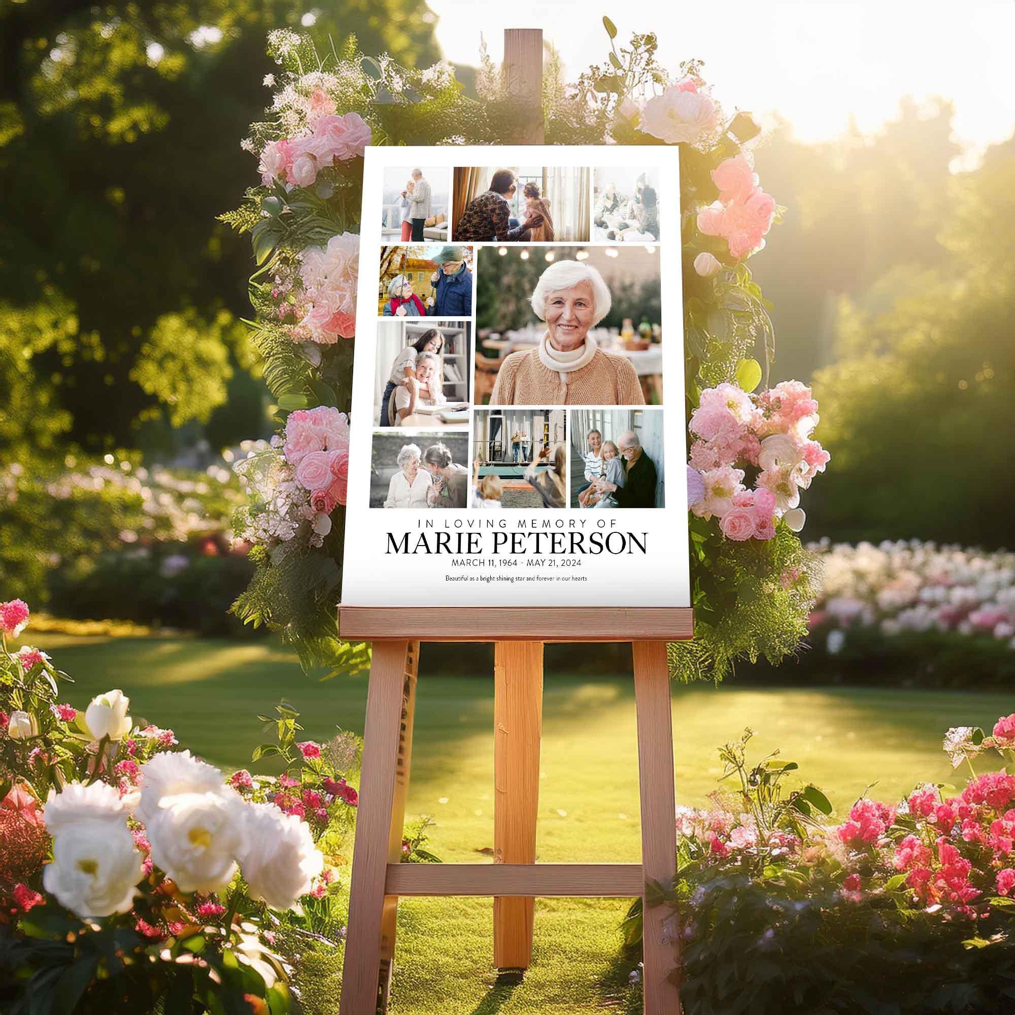 Celebration of Life Funeral Poster - Personalized Memorial Template ...