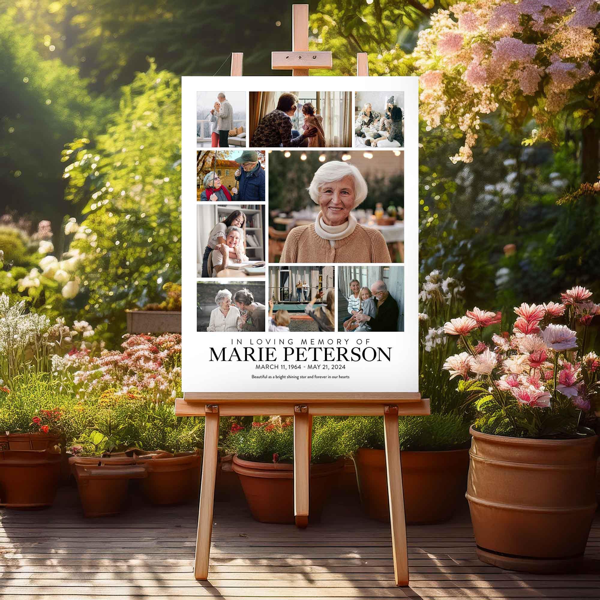 Celebration of Life Funeral Poster - Personalized Memorial Template ...