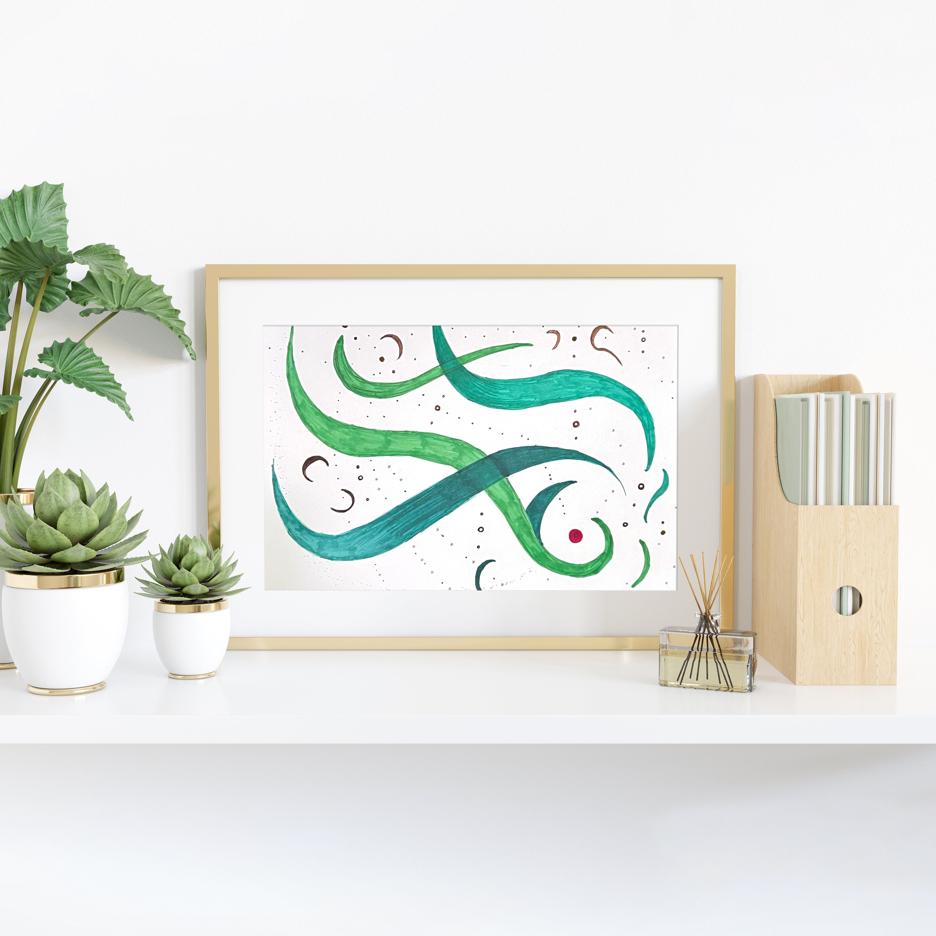 MCG No. 10 Abstract Art Drawing Artwork, Art, Wall Decor, Abstract ...