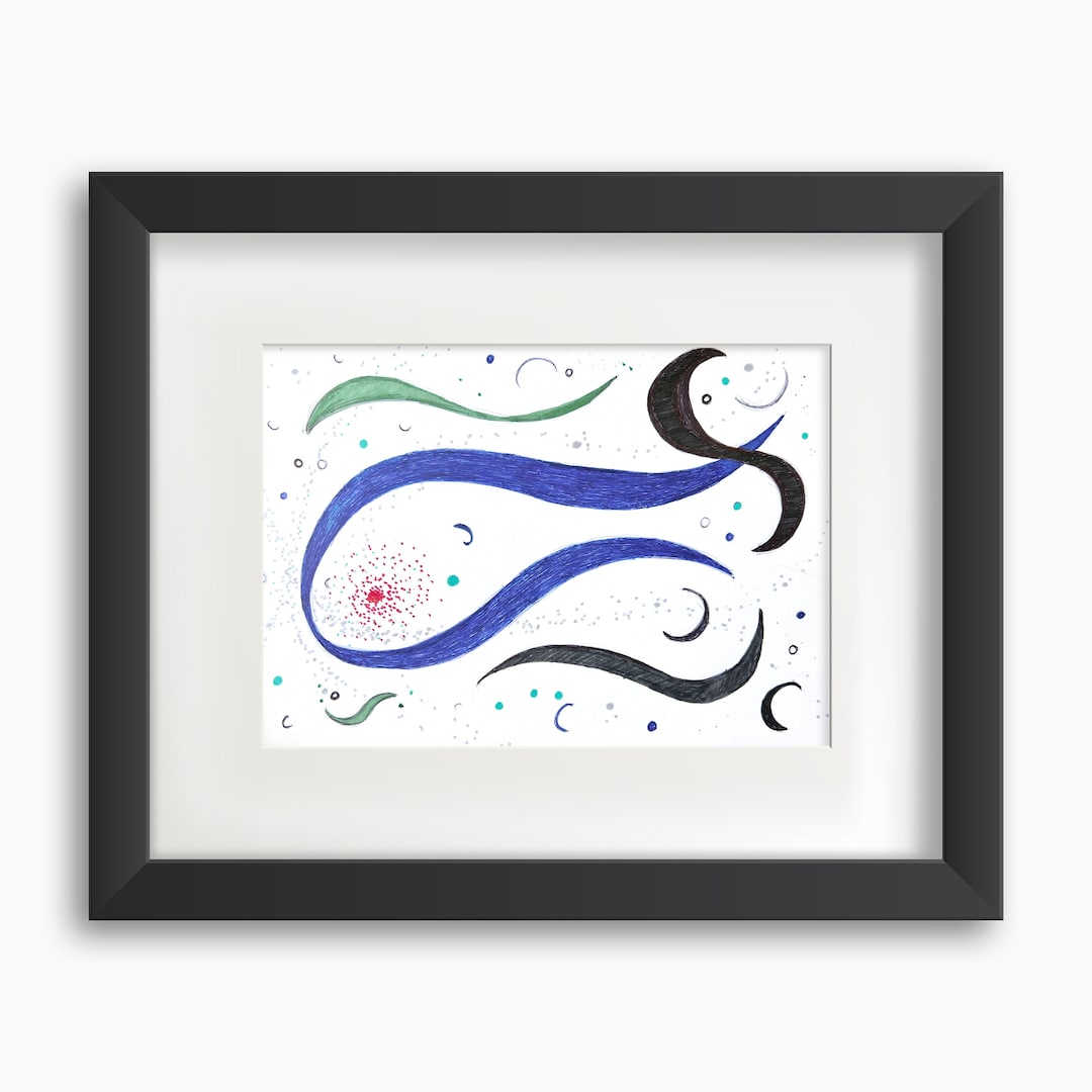 MCG No. 9 Abstract Art Drawing - Artwork, Art, Wall Decor, Abstract ...