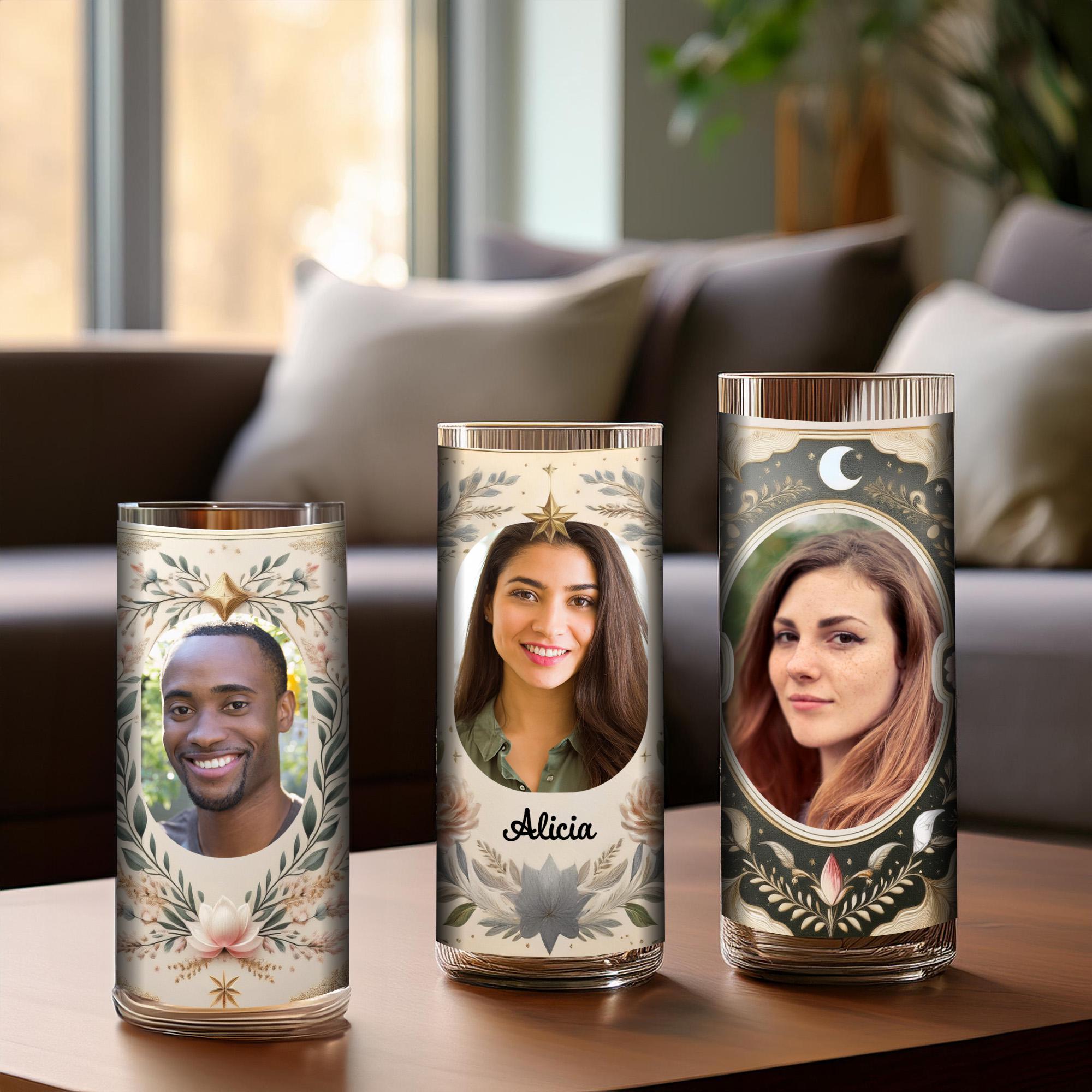 Six Tall Cylinder Remembrance Celestial Candle Labels - Instant Digital ...
