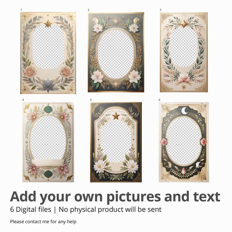 Six Tall Cylinder Remembrance Celestial Candle Labels - Instant Digital Graphic PNG Download! 1 ...