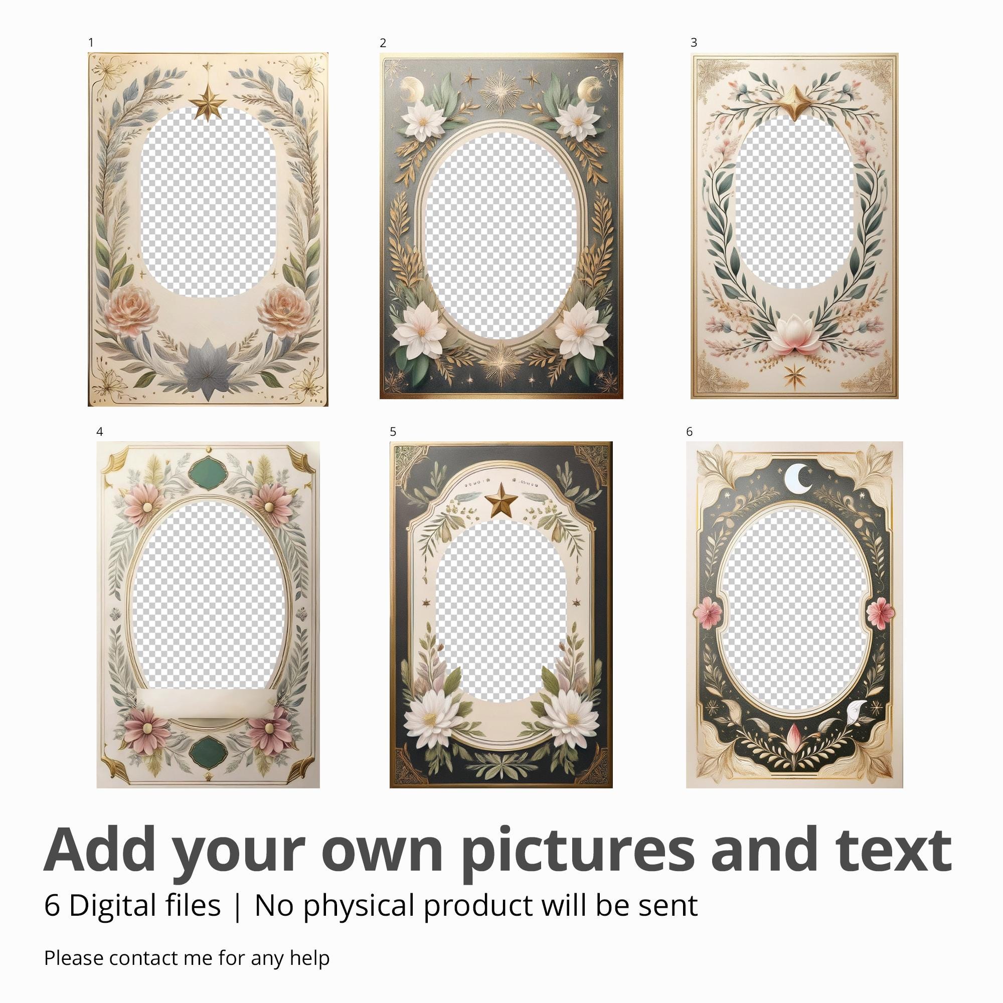 Six Tall Cylinder Remembrance Celestial Candle Labels - Instant Digital ...