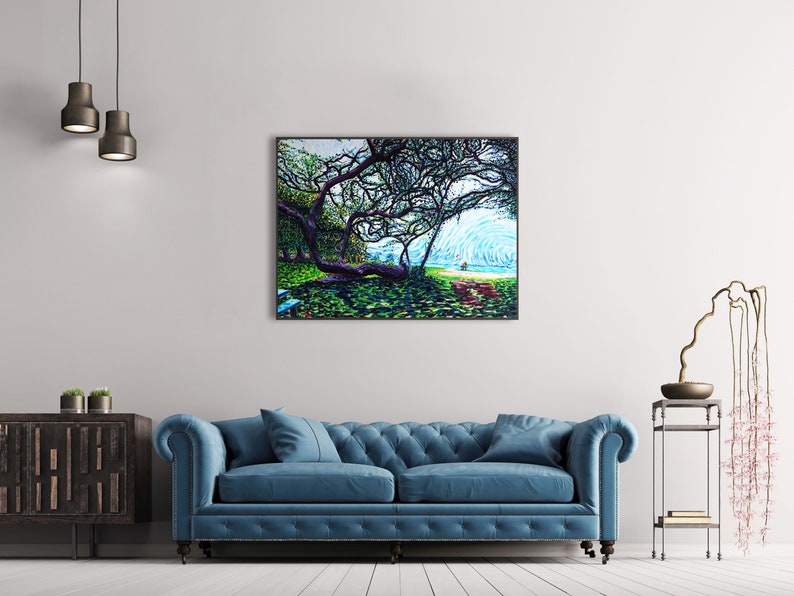 Paragliders on Maui Beach Oil Painting Art Print - - Etsy