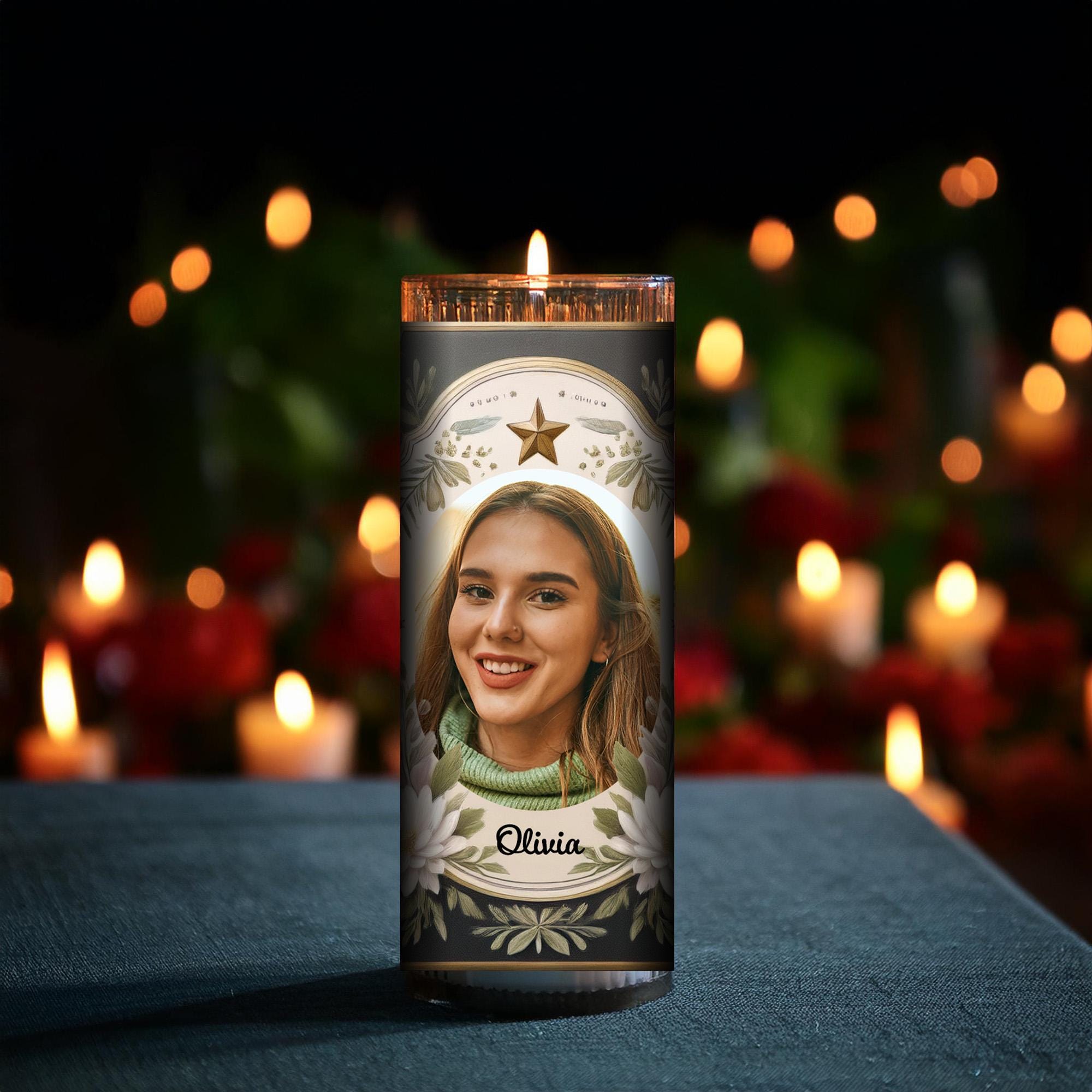 Six Tall Cylinder Remembrance Celestial Candle Labels - Instant Digital ...