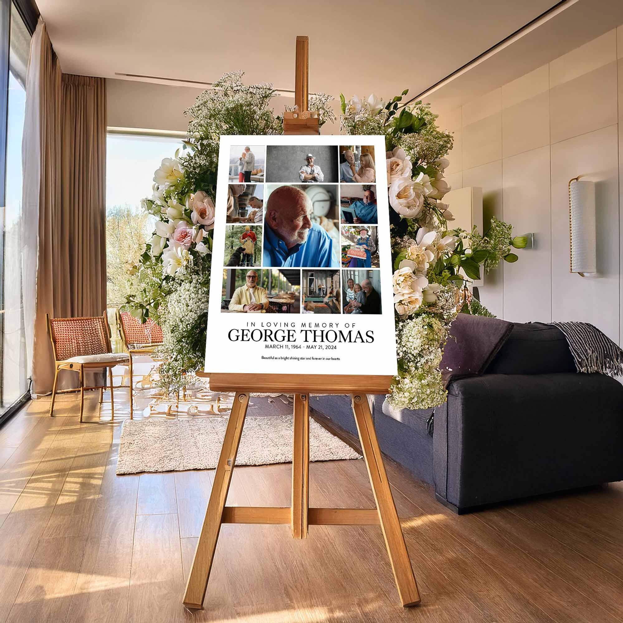 Celebration of Life Funeral Grid Poster - Personalized Memorial ...