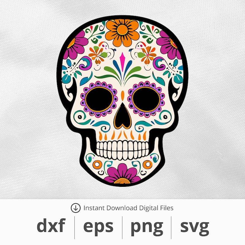 Sugar Skull Stencil - Etsy