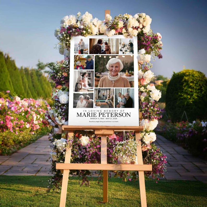 Celebration of Life Funeral Poster - Personalized Memorial Template ...