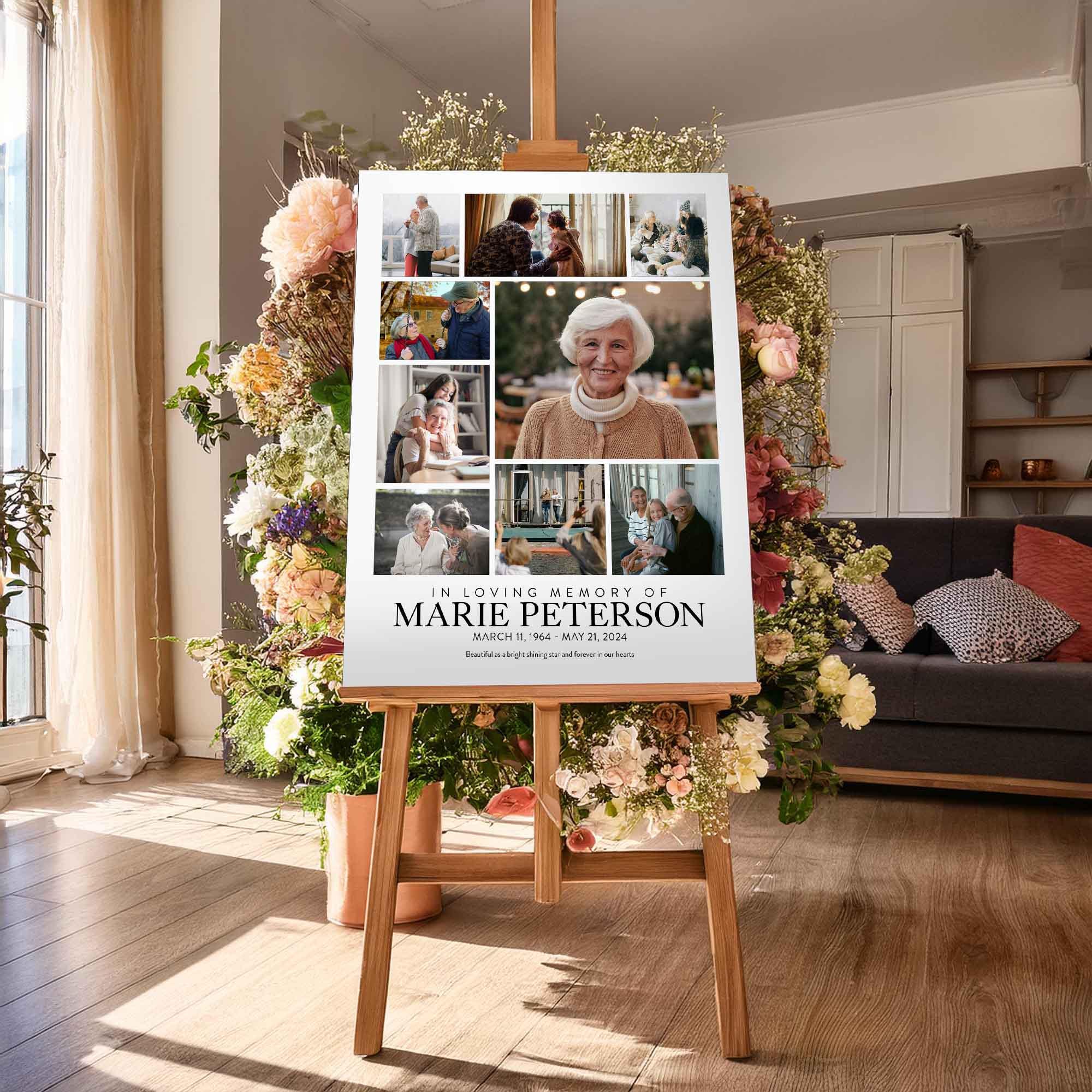 Celebration of Life Funeral Poster - Personalized Memorial Template ...