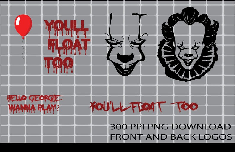 IT Pennywise Logo Bundle PNG - Etsy