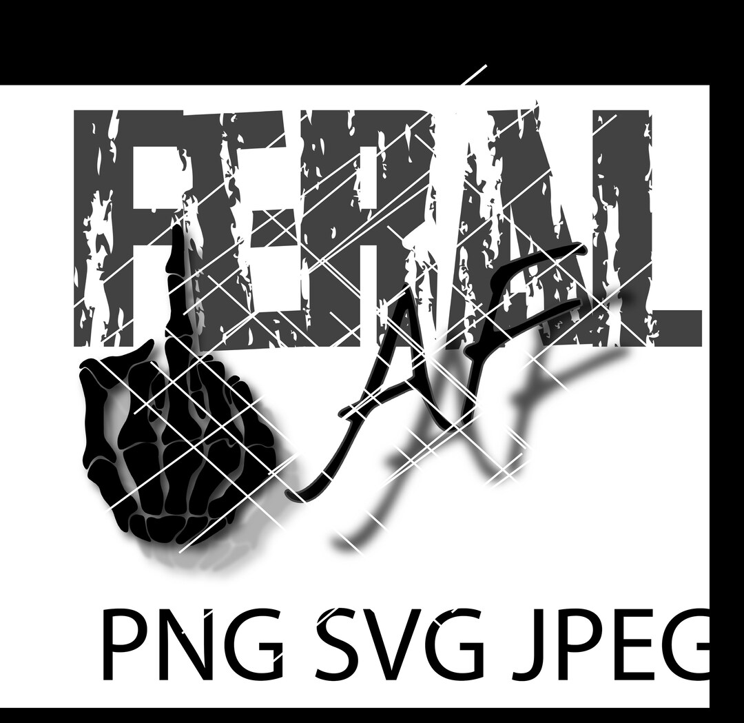 Feral AF PNG Logo for Printing - Etsy Hong Kong