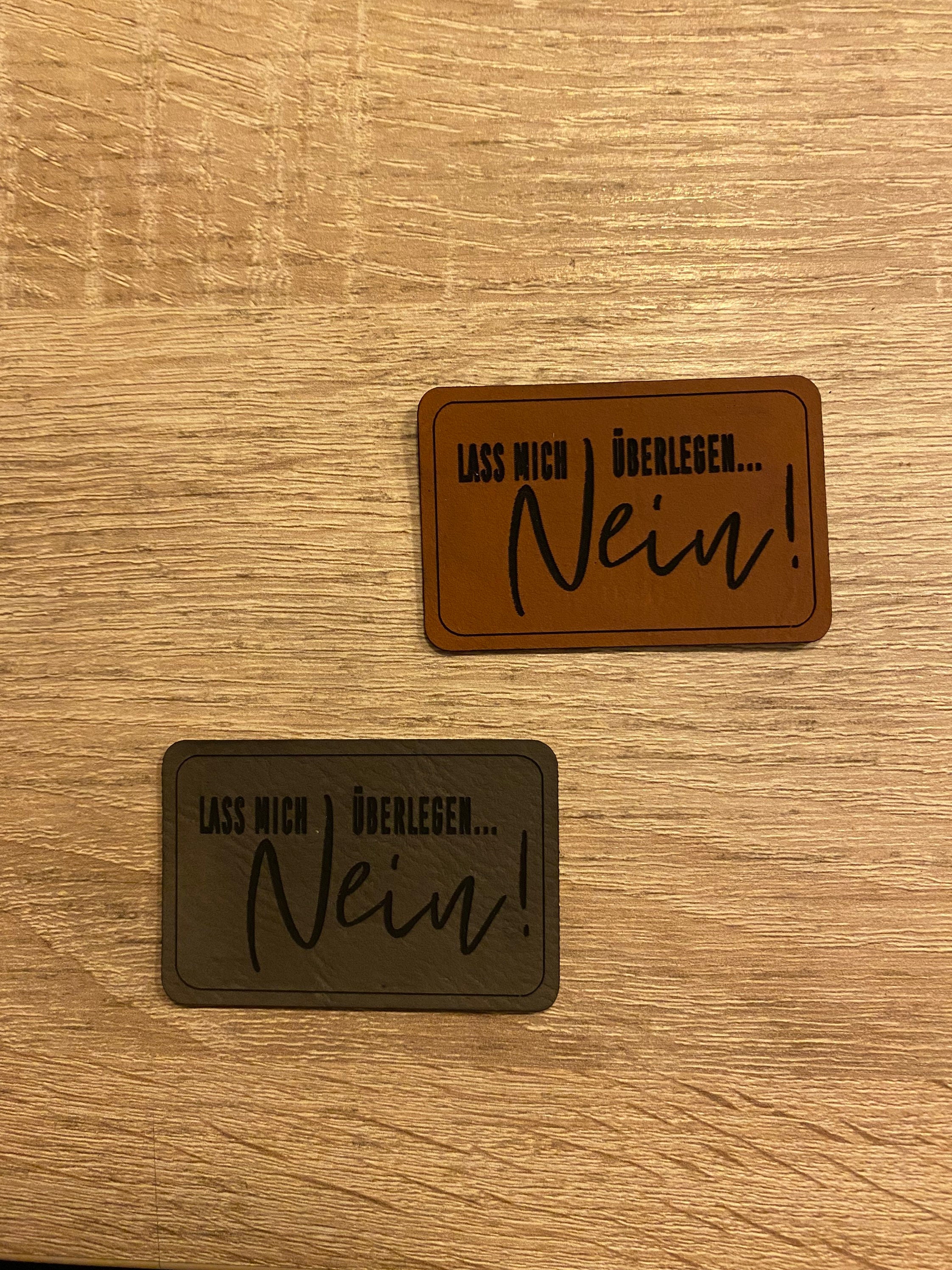 Kunstleder Labels/Patches NEIN zum Aufnähen in braun oder | Etsy