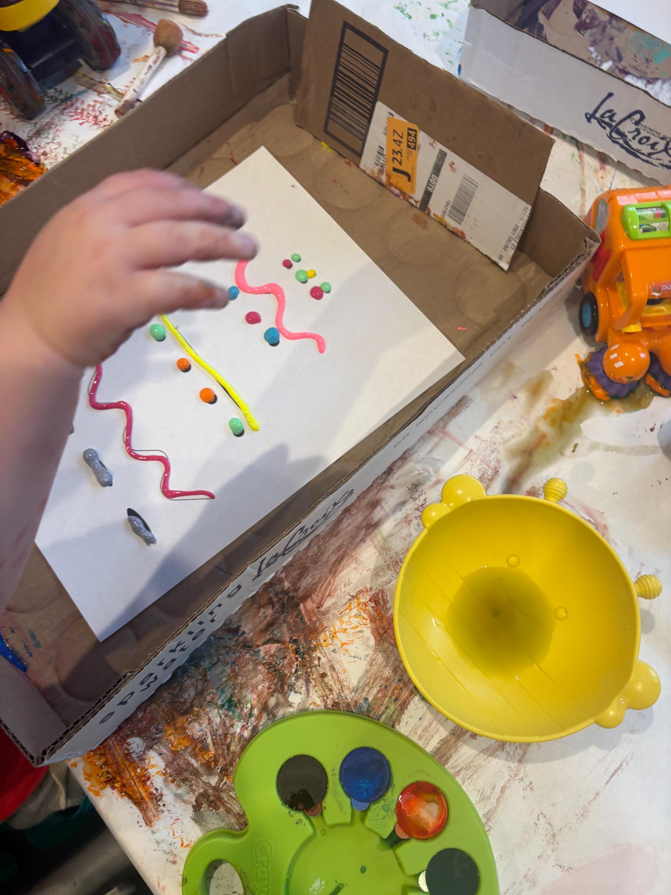 Dot Squeegy Paint Art Template - Cake, Color - Etsy