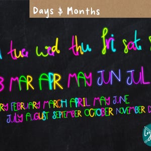 Neon Rainbow Planner Sticker Set 2 | Hand Drawn Printable Stickers ...