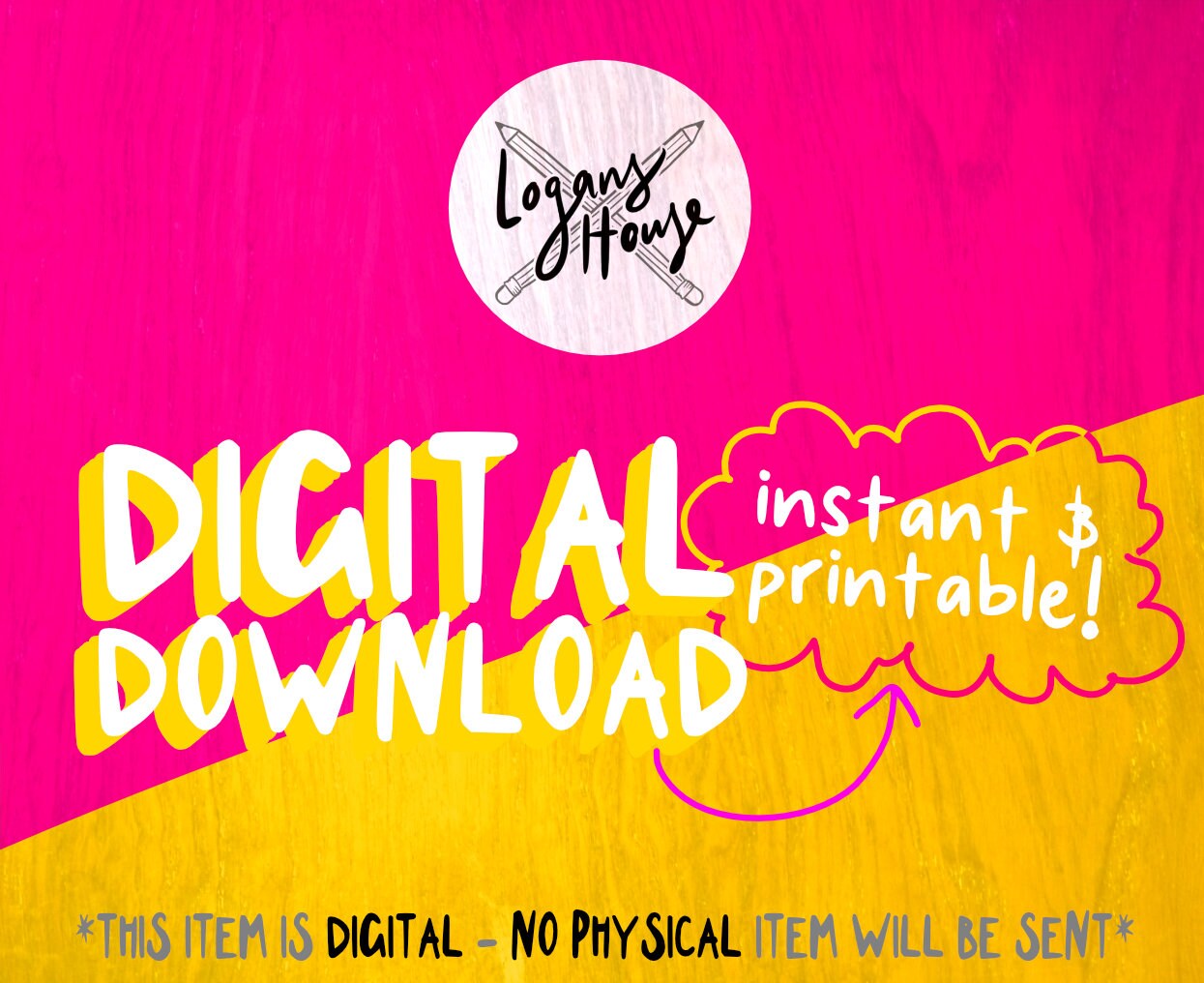 Neon Word Set Sticker Set | Hand Drawn Printable Stickers | for Digital ...