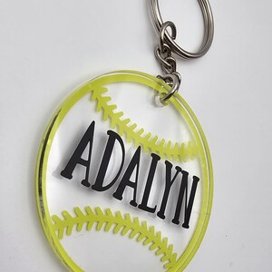 Personalized Sports Keychain | All Sports Name Tag | Sports Team Snack ...