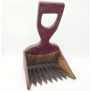 Vintage PRIMITIVE Rusty Red Wooden CRANBERRY SCOOP / Picker - Etsy