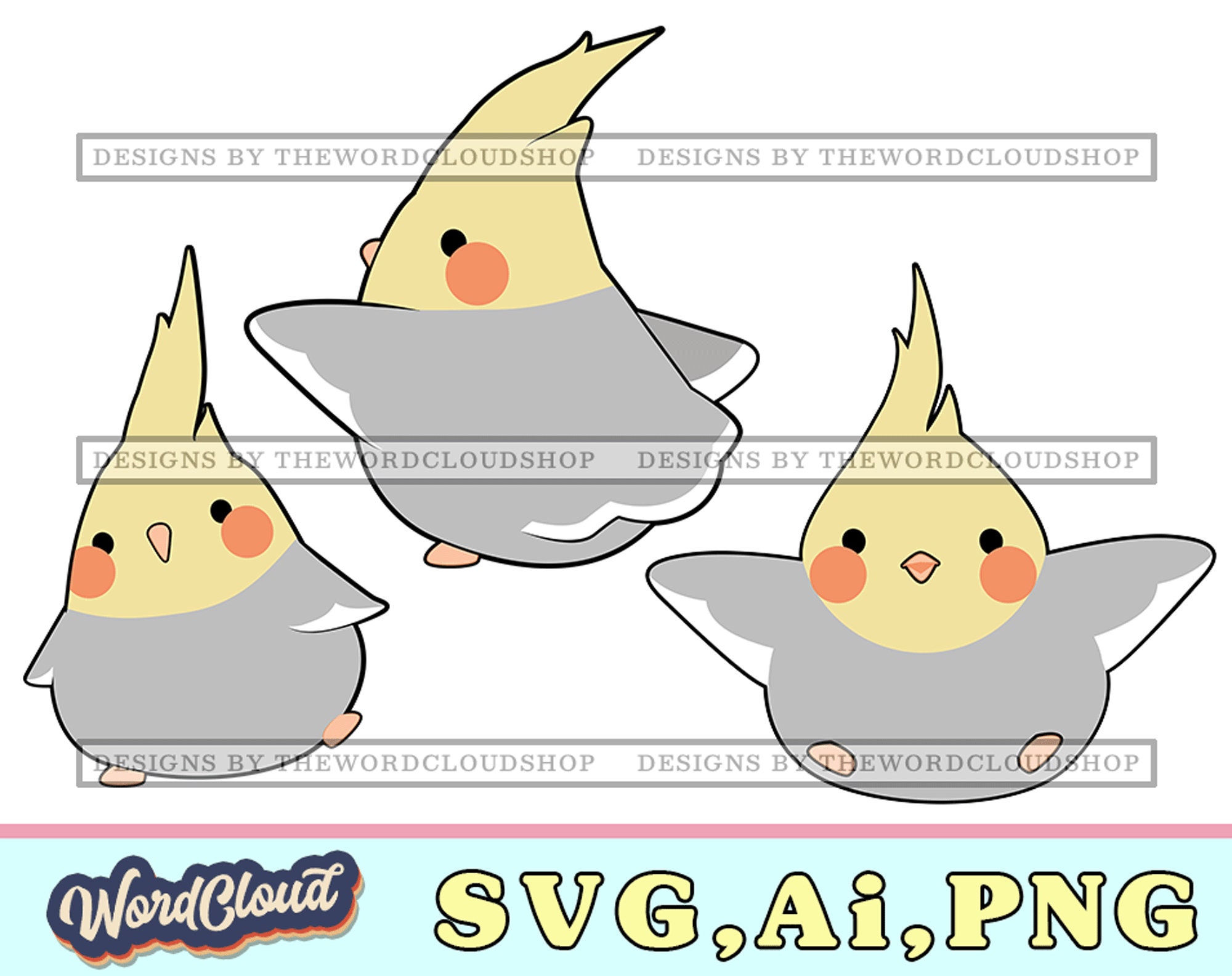 Cockatiel Svg Cockatiel Gift Png Bird Svg Cockatiel Parrot - Etsy