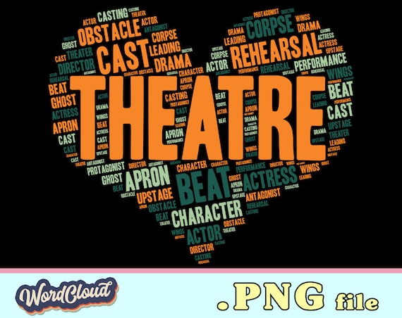 Heart Word Art Movie Theatre PNG Musical Theater Drama - Etsy Finland
