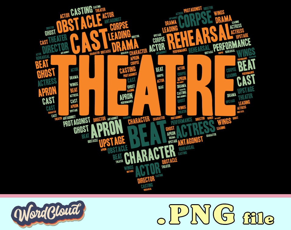 Heart Word Art Movie Theatre PNG Musical Theater Drama - Etsy