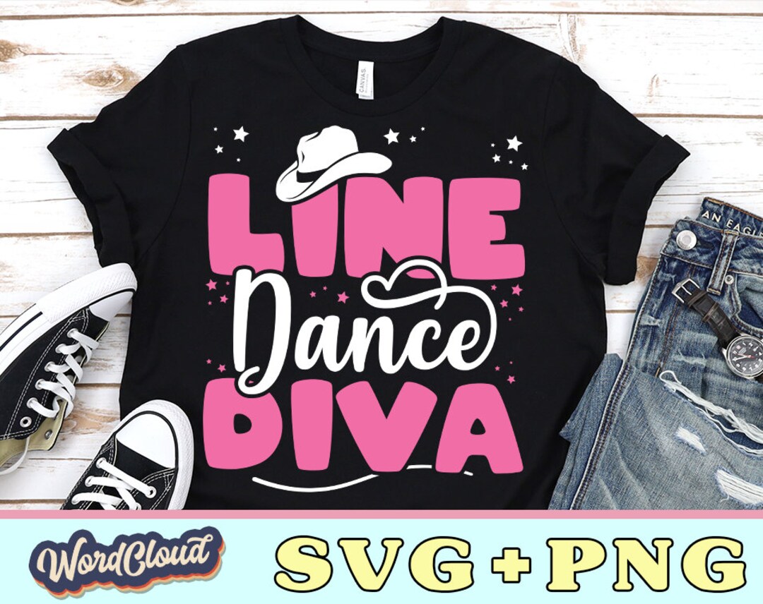 Line Dance Diva, Dancer Mom Shirts, Line Dancer Svg, Line Dancing Shirt ...