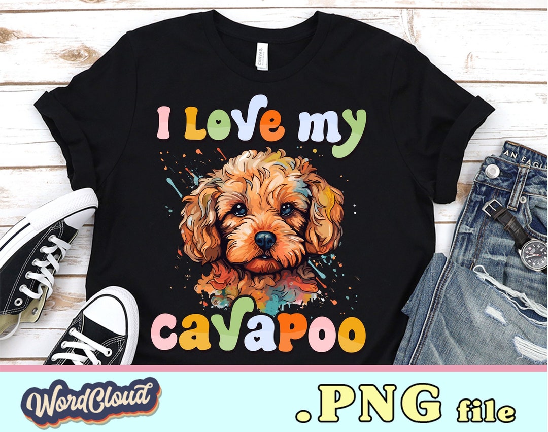I Love My Cavapoo Dog, Cavapoo Dog Breed, Dog Breeds Digital Paper, Dog ...
