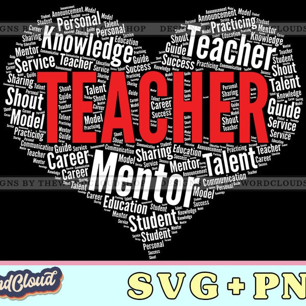 Teacher Word Art Svg - Etsy