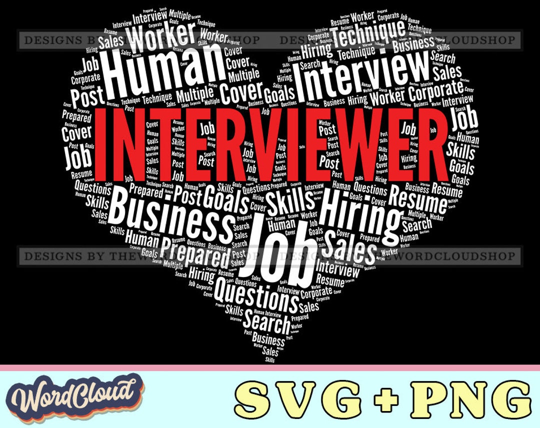 Word Cloud Heart, Interviewer, Interview, Job Interview, Job Search ...