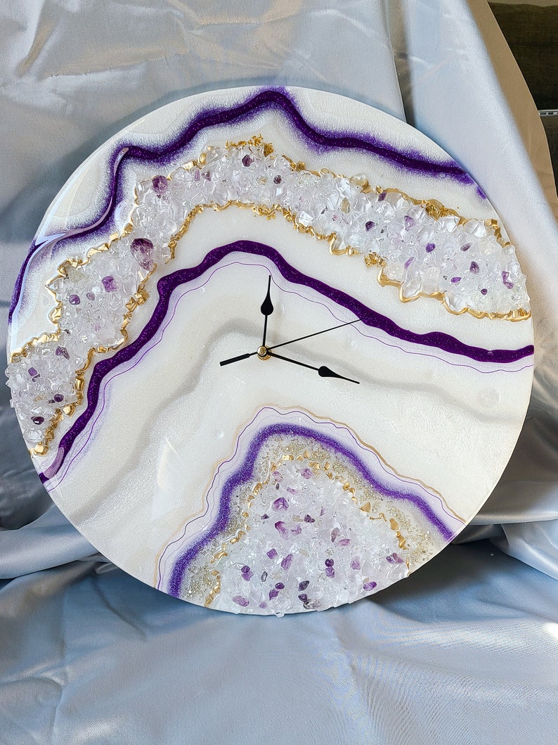 Custom Geode Inspired Wall Clock Wall Art Home Décor Resin - Etsy