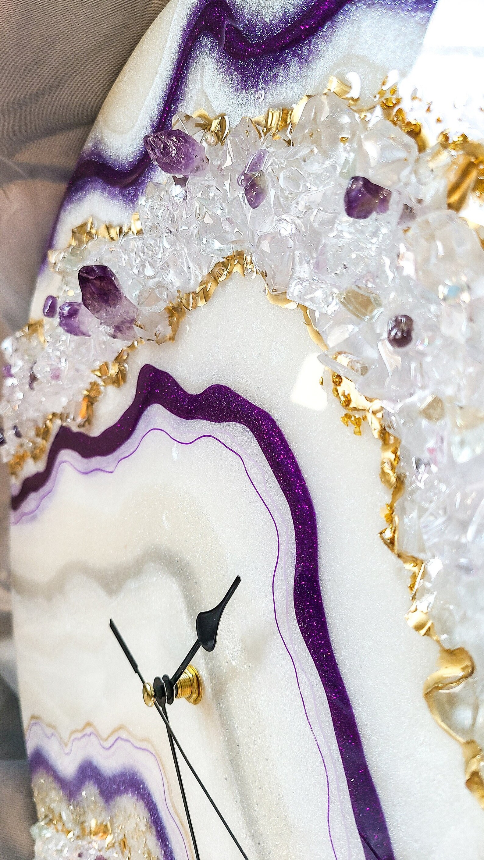 Custom Geode Inspired Wall Clock Wall Art Home Décor Resin - Etsy