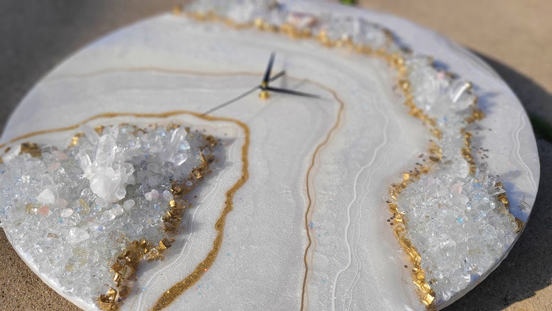 Custom Geode Inspired Wall Clock Wall Art Home Décor Resin - Etsy
