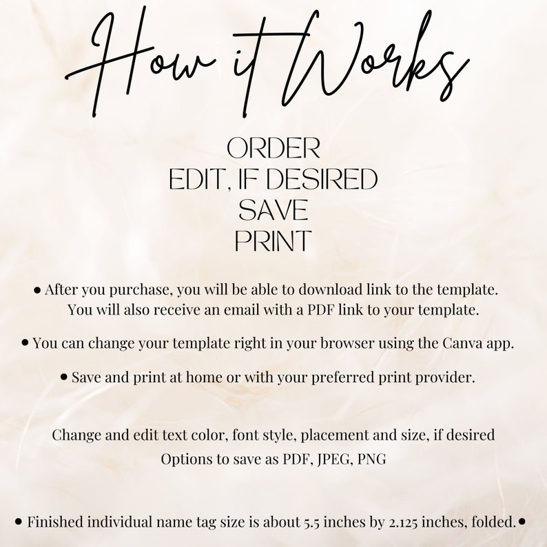 Reserved Seating Name Tag Template, Seating Card Printable Chair Tags ...