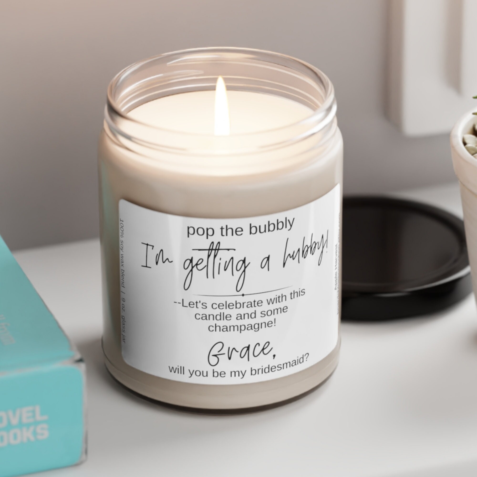 Personalized Bridesmaid Proposal Candle, Bridesmaid Candles, Bridesmaid ...