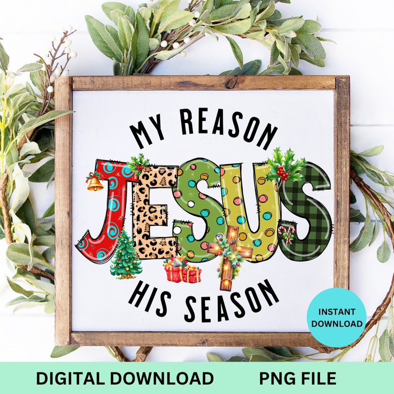 Christmas PNG Christmas Digital Download Christian Designs Jesus ...